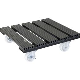 Wagner Pflanzenroller WPC, Tragfähigkeit 120 kg, LxB 385 x 385 mm, anthrazit