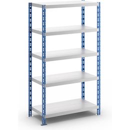 eurokraft basic Universal-Steckregal, stabil, Stahlblechböden, HxBxT 1820 x 1050 x 500 mm, Grundregal