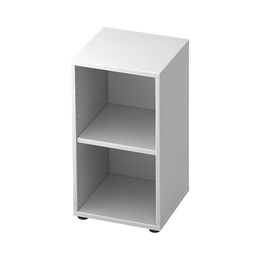 eurokraft pro Büroregal, 1 Fachboden, HxBxT 748 x 400 x 400 mm, weiß