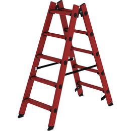 MUNK Kunststoffleiter, mit GFK-Stufen, 2 x 5 Stufen