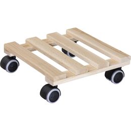 Wagner Pflanzenroller Buche PALETTI, Tragfähigkeit 100 kg, natur, LxB 250 x 250 mm, VE 2 Stk