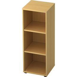 eurokraft pro Büroregal, 2 Fachböden, HxBxT 1100 x 400 x 400 mm, Buche