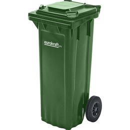eurokraft pro Mülltonne aus Kunststoff DIN EN 840, Volumen 80 l, BxHxT 448 x 932 x 514 mm, grün, ab 5 Stk