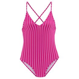 Vivance Badeanzug Damen Gr&ouml;&szlig;e XXL pink / wei&szlig;