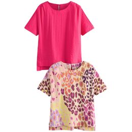 next Shirt Damen Gr&ouml;&szlig;e XXXL braun / pink / neonpink