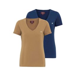 Williot T-Shirt Damen Gr&ouml;&szlig;e XL camel / dunkelblau