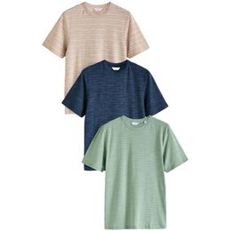 next T-Shirt Herren Gr&ouml;&szlig;e XL marine / taupe / pastellgr&uuml;n
