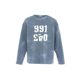 Dandalo Sweatshirt Herren Gr&ouml;&szlig;e S taubenblau / wei&szlig;