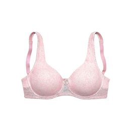Nuance By Lascana T-Shirt-BH Damen Gr&ouml;&szlig;e 100 rosa / wei&szlig;