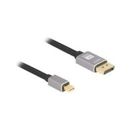 Delock Kabel Mini DisplayPort > DisplayPort 1.4, 8K mit HDR schwarz/grau, 3 Meter