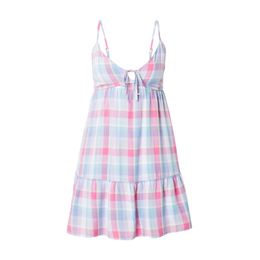 Hollister Kleid Damen Gr&ouml;&szlig;e 40 hellblau / flieder / hellpink / wei&szlig;