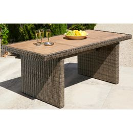 Gartentisch Merxx "Toskana", beige (natur), B:90cm H:75cm T:185cm, Tische, 90x185 cm, Topseller