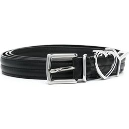 Y/Project G&uuml;rtel - Wire Y Heart Belt 25 Mm Black/silver - Gr. ONE SIZE - in Schwarz - f&uuml;r Damen
