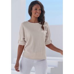 Vivance Damen 2-in-1-Shirt, creme, Größe 32/34