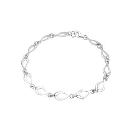 Elli Armband 'Feder, Oval' Damen Gr&ouml;&szlig;e 19 silber