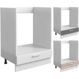 Vcm Ofenschrank Maße ca. H. 82 x B. 60 x. T. 46 cm Herdumbauschrank verstellbare Füße Backofenschrank mit Zusatzfach Klappe - Esilo