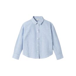name it Bluse 'NKFFEMMA' Mädchen Größe 122/128 hellblau / weiß