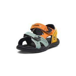 Timberland Sandale 'Adventure' Jungen Größe 39.5 taubenblau / dunkelgelb / hellorange / schwarz