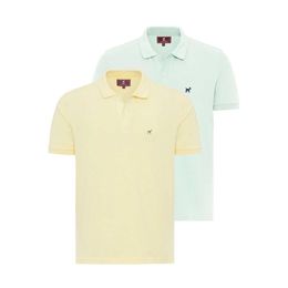 Williot Poloshirt Herren Gr&ouml;&szlig;e XXXL dunkelgelb / mint