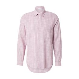 Samsøe & Samsøe Samsøe Samsøe Hemd 'Liam' Herren Größe S rosa / schwarz / weiß