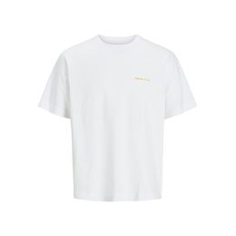 Jack & Jones JACK & JONES T-Shirt 'JORPAROS EASTER' Herren Größe M gelb / weiß