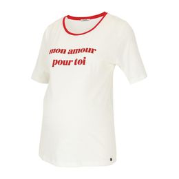 Love2wait Umstand T-Shirt 'Mon Amour' Damen Gr&ouml;&szlig;e L rot / wei&szlig;