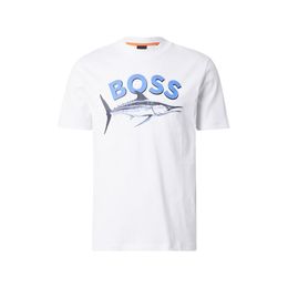 BOSS T-Shirt 'BOSSfish' Herren Größe XXXL hellblau / schwarz / weiß