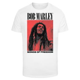F4NT4STIC Shirt 'Bob Marley Songs Of Freedom Reggae Music' male White size L