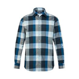 Men Plus Button Up Shirt male Blue size XXL