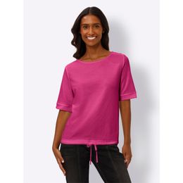 Heine Damen Kurzarmshirt, Rosa, Gr. 40, T-Shirts, Material: Baumwolle