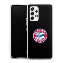 DeinDesign Galaxy A53 5G Handy Silikon H&uuml;lle Case transparent Handyh&uuml;lle Official Licensed Product Fc Bayern M&uuml;nchen Logo Silikon Case