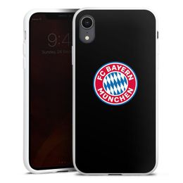 DeinDesign iPhone Xr Handy Silikon H&uuml;lle Case wei&szlig; Handyh&uuml;lle Fc Bayern M&uuml;nchen Logo Official Licensed Product Silikon Case