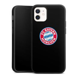 DeinDesign iPhone 12 mini Handy Premium Silikon H&uuml;lle Handyh&uuml;lle schwarz Case Fc Bayern M&uuml;nchen Logo Official Licensed Product Silikon Premium Case