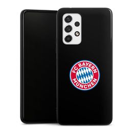 DeinDesign Galaxy A53 5G Handy Silikon H&uuml;lle Case schwarz Handyh&uuml;lle Official Licensed Product Fc Bayern M&uuml;nchen Logo
