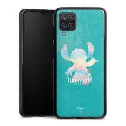 DeinDesign Galaxy A12 Handy Silikon H&uuml;lle Case schwarz Handyh&uuml;lle Official Licensed Product Lilo & Stitch Disney