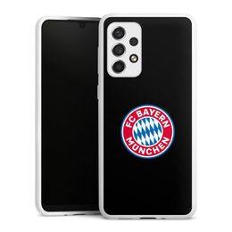 DeinDesign Galaxy A33 5G Handy Silikon H&uuml;lle Case wei&szlig; Handyh&uuml;lle Official Licensed Product Fc Bayern M&uuml;nchen Logo Silikon Case