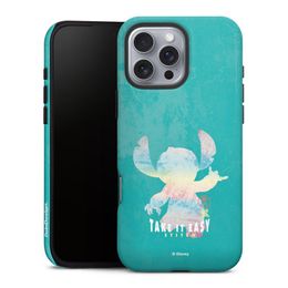 DeinDesign iPhone 16 Pro Max Handy Panzer Handyh&uuml;lle robuste Outdoor H&uuml;lle Schutzh&uuml;lle gl&auml;nzend Lilo & Stitch Official Licensed Product Disney Tough Case