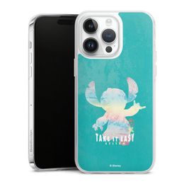 DeinDesign iPhone 14 Pro Max Handy Silikon H&uuml;lle Case transparent Handyh&uuml;lle Lilo & Stitch Official Licensed Product Disney Silikon Case
