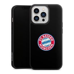 DeinDesign iPhone 13 Pro Handy Premium Silikon H&uuml;lle Handyh&uuml;lle schwarz Case Fc Bayern M&uuml;nchen Logo Official Licensed Product Silikon Premium Case