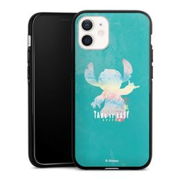 DeinDesign iPhone 12 mini Handy Silikon H&uuml;lle Case schwarz Handyh&uuml;lle Lilo & Stitch Official Licensed Product Disney