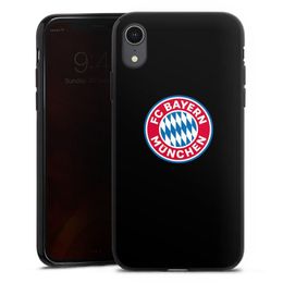 DeinDesign iPhone Xr Handy Silikon H&uuml;lle Case schwarz Handyh&uuml;lle Fc Bayern M&uuml;nchen Logo Official Licensed Product