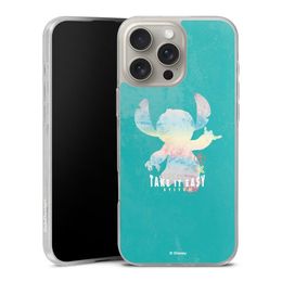 DeinDesign iPhone 16 Pro Max Handy Silikon H&uuml;lle Case transparent Handyh&uuml;lle Lilo & Stitch Official Licensed Product Disney Silikon Case