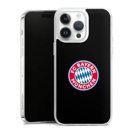 DeinDesign iPhone 14 Pro Max Handy Silikon H&uuml;lle Case transparent Handyh&uuml;lle Fc Bayern M&uuml;nchen Logo Official Licensed Product Silikon Case
