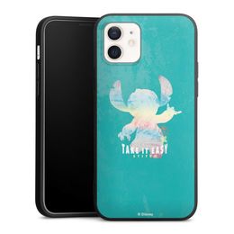 DeinDesign iPhone 12 Handy Premium Silikon H&uuml;lle Handyh&uuml;lle schwarz Case Lilo & Stitch Official Licensed Product Disney Silikon Premium Case