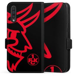 DeinDesign Galaxy A50 Handy Klapph&uuml;lle Handyh&uuml;lle aus Kunst Leder schwarz Flip Case 1. Fc Kaiserslautern Logo Official Licensed Product Sideflip mit Lasche