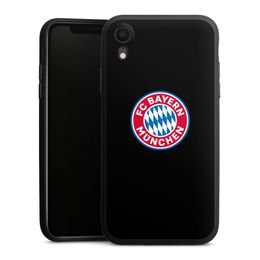 DeinDesign iPhone Xr Handy Premium Silikon H&uuml;lle Handyh&uuml;lle schwarz Case Fc Bayern M&uuml;nchen Logo Official Licensed Product Silikon Premium Case