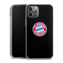 DeinDesign iPhone 12 Pro Max Handy Silikon H&uuml;lle Case transparent Handyh&uuml;lle Fc Bayern M&uuml;nchen Logo Official Licensed Product Silikon Case