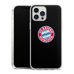 DeinDesign iPhone 13 Pro Max Handy Silikon H&uuml;lle Case transparent Handyh&uuml;lle Fc Bayern M&uuml;nchen Logo Official Licensed Product Silikon Case