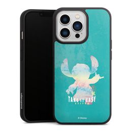 DeinDesign iPhone 13 Pro Handy Premium Silikon H&uuml;lle Handyh&uuml;lle schwarz Case Lilo & Stitch Official Licensed Product Disney Silikon Premium Case