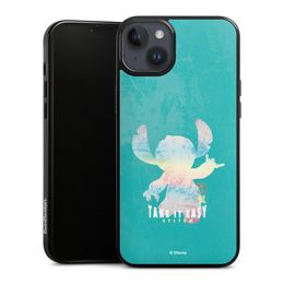 DeinDesign iPhone 14 Plus Handy Silikon H&uuml;lle Case schwarz Handyh&uuml;lle Lilo & Stitch Official Licensed Product Disney